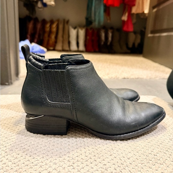 Alexander Wang | Shoes | Alexander Wang Black Leather Ankle Booties ...